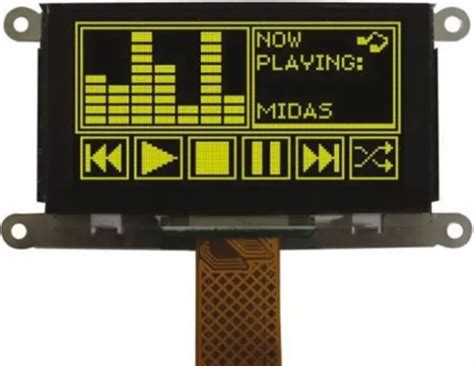 midas display oled matrice passiva gialla 2 81 pollici 128x64 tab i2c parallelo spi eur 98 82