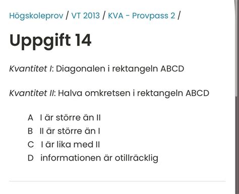 Pythagoras Sats Samband Matematik Högskoleprovet Pluggakuten