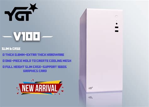 Ygt V100 Computer Case Flim Type Micro Atx Itx With Psu Shopee Philippines