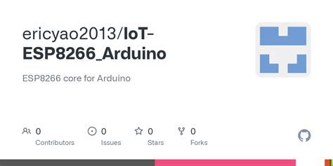 GitHub Ericyao2013 IoT ESP8266 Arduino ESP8266 Core For Arduino