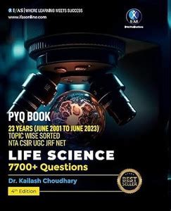 CSIR UGC NET JRF Life Science Topic Wise Sorted Questions Best PYQ MCQs Book For