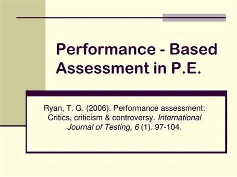 Ppt Performance Based Assessment Powerpoint Presentation Free