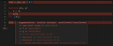 Backtrace Highlighting Issue Julia Vscode Julia Vscode GitHub