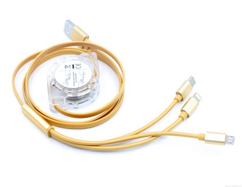 3 в 1 многофункционални прибираемата Usb таксуване кабел с микро Usb Тип C 8 ПИН за Iphone