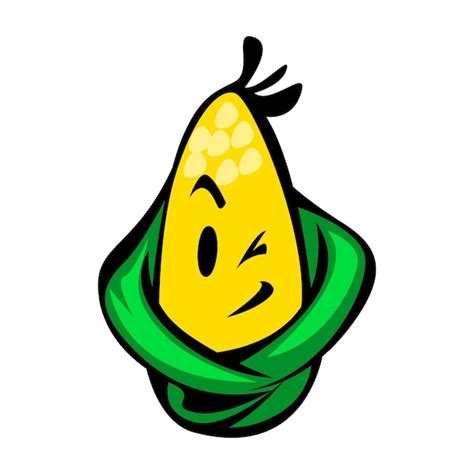 Premium Vector Corn Enjoying Vector Drawing
