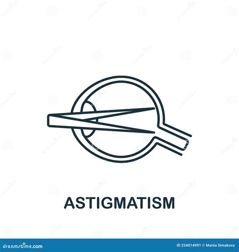Astigmatism Icon Line Simple Icon For Templates Web Design And Infographics Royalty Free Stock
