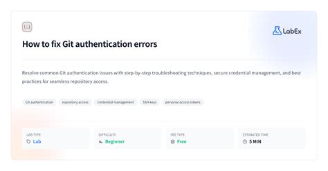 How To Fix Git Authentication Errors Labex