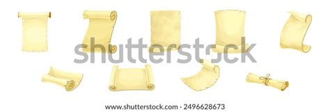 Old Scroll Roll Papyrus Parchment Paper Stock Vector Royalty Free 2496628673 Shutterstock