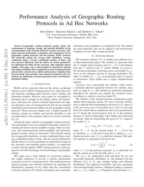 Pdf Performance Analysis Of Geographic Routing Protocols In Ad Hoc