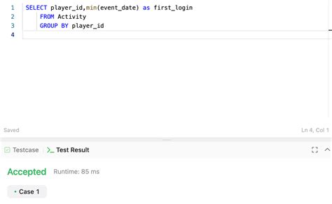 作業成果 511 Game Play Analysis I Hahow 好學校