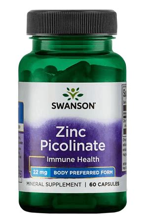 Zinc Picolinate 22 mg (60 Capsules) - Swanson - Welzo – welzo
