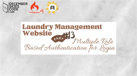 Laundry Management Website Part 13 Multiple Role Based Authentication