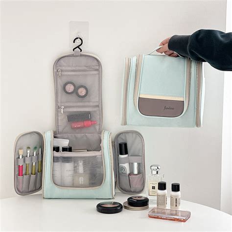 트렌디홈 여행필수템 사이드수납 여행용 화장품 파우치 대용량 메이크업 가방 위시버킷