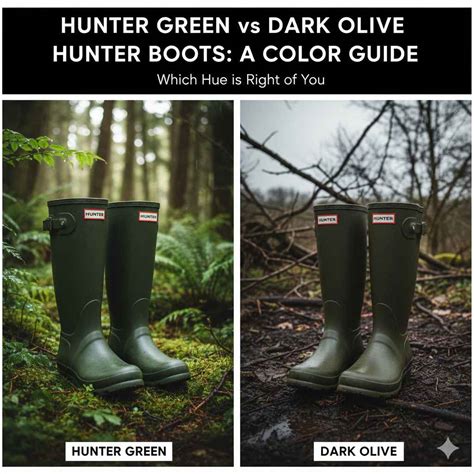 Hunter Green Vs Dark Olive Hunter Boots A Color Guide