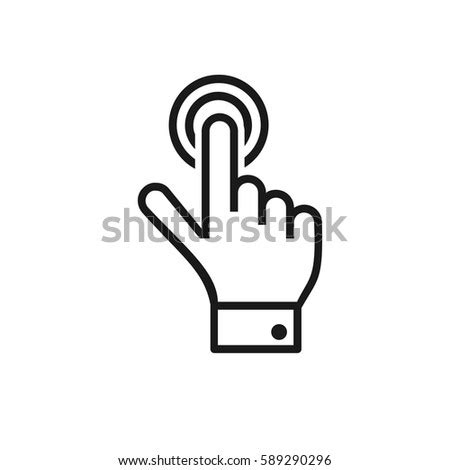 Click Hand Icon Pointer Vector Eps10 Vectores En Stock 181283036