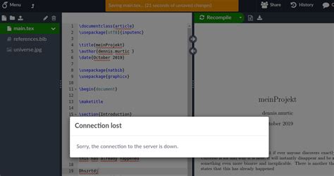 Error While Autosaving Document In Overleaf · Issue 44 · Overleaf