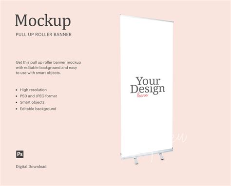 Pull Up Roller Banner Mock Up Roll Banner Mock Up Retractable Banner