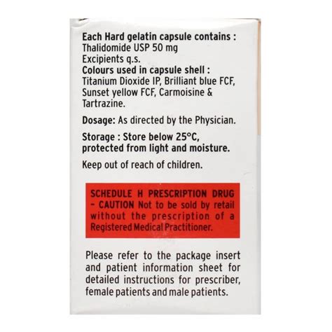 Thalidomide 50mg Capsule At ₹ 390 Stripe Anti Cancer Capsules In Mumbai Id 2852634077055