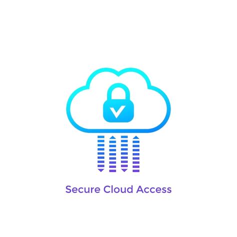Premium Vector Secure Cloud Access Safe Protected Hosting Vector Icon
