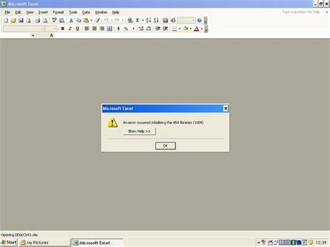 an error occurred initialising the vba libraries windows spiceworks