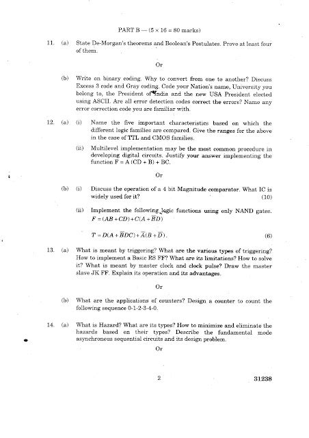 Anna University Question Bank Digital Electronics