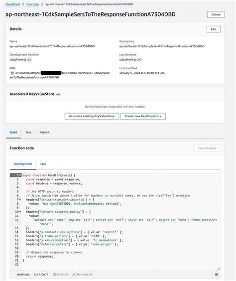 Aws Cdk で Cloudfront Functions での Javascript Runtime 20 の選択がサポートされました