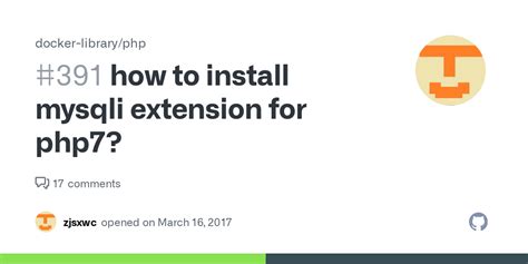 How To Install Mysqli Extension For Php7 · Issue 391 · Docker Library