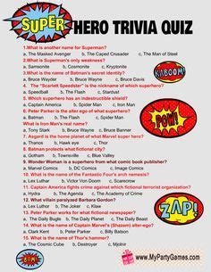 Free Printable Superhero Trivia Quiz | Trivia quiz, Fun trivia questions, Trivia