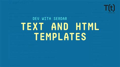 How To Use Text And Html Templates Infoworld