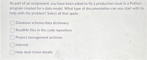 solved as part of an assignment you have been asked to fix
