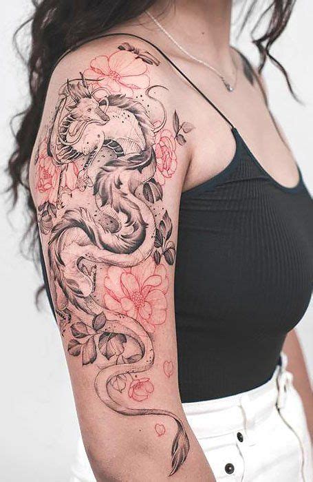 Female Chinese Dragon Tattoo