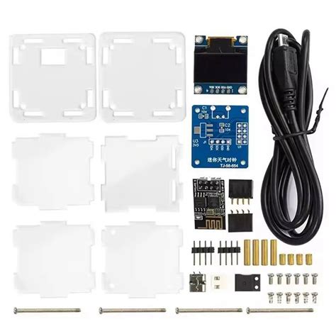 Esp8266 Bộ điện Tử Diy Bộ đồng Hồ Dự Báo Thời Tiết Mini Wifi được Nối Mạng Với Màn Hình Oled