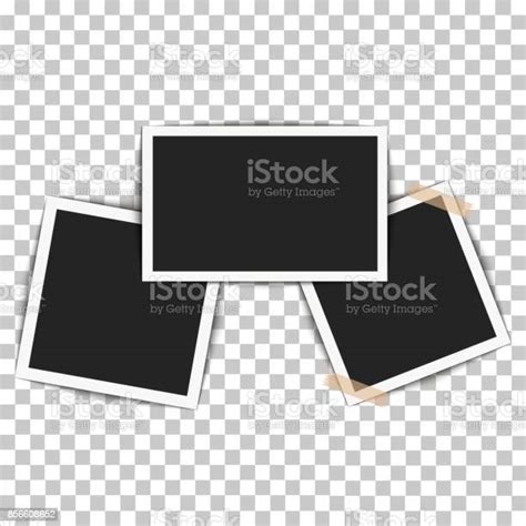 투명 한 배경에 레트로 현실적인 벡터 사진 프레임의 집합입니다 템플릿 사진 디자인 텍스처 벡터 일러스트 레이 션 가장자리에 대한 스톡 벡터 아트 및 기타 이미지 Istock