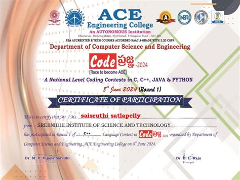 saisruthi satlapelly on linkedin codepragna2024