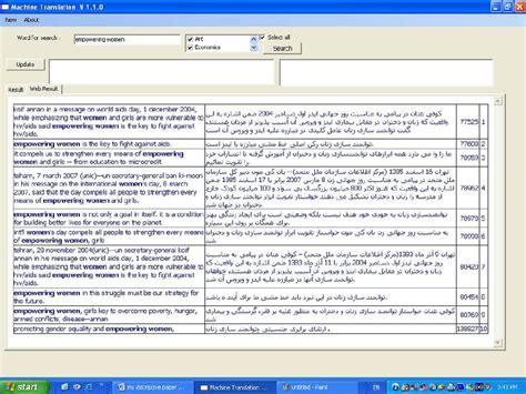 Some Of The Records Produced By The Parallel Corpus For The Query