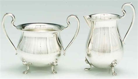 Sterling Hollowware Mini Sterling Creamer And Open Sugar By Ambassador Replacements Ltd
