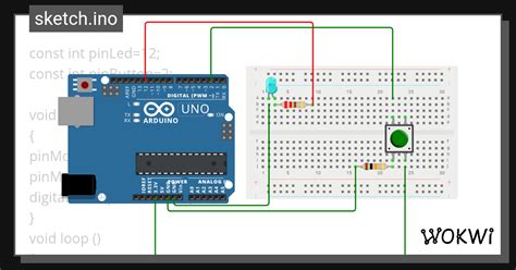 Latihan Tombol Nyala Sekedip Wokwi Esp32 Stm32 Arduino Simulator