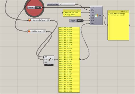 exporting results to excel by using tt toolbox grasshopper ladybug