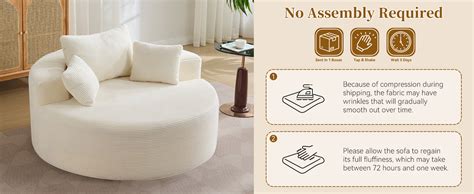 55oversized Round Boneless Chaise Lounge Chaircorduroy