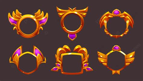 Ui Game Frames Frame Gold Frame Set With Png And Vector With