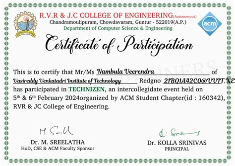 Nambula Veerendra On Linkedin Tehnizen Technicalfest Acmchapter Rvrjcengineering…