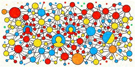 Abstract Network Of Interconnected Circles Premium Ai Generated Image