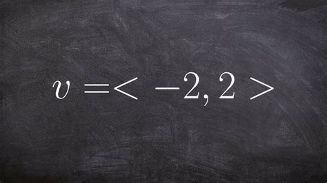 Given A Vector In Component Form Find The Unit Vector Youtube