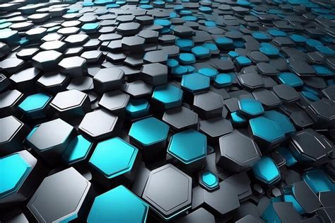 premium photo abstract technological hexagonal background 3d rendering