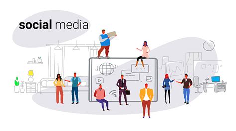 태블릿 컴퓨터 소셜 미디어 네트워크 통신 개념 디지털 장치 화면 모바일 응용 프로그램 개발 전체 길이 스케치 낙서 수평을 사용 하 여 사람 그룹 가구에 대한 스톡 벡터 아트