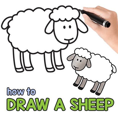 How To Draw A Sheep Step By Step Sheep Drawing Tutorial Easy Peasy And Fun