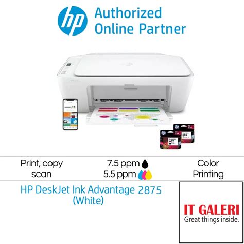 Jual STOCK KOSONG PRINTER HP DESKJET INK ADVANTAGE 2875 PRINT SCAN COPY WIFI 60K54D Shopee