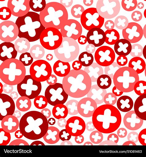 Plus Cross Pattern Abstract Medical Seamless Vector Image
