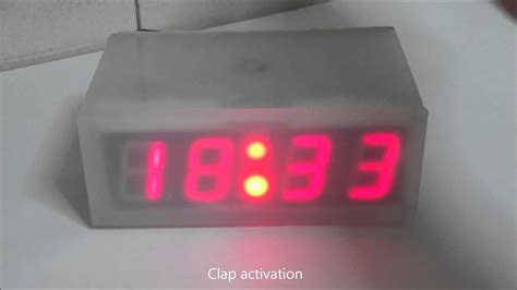 Arduino Based 7 Segment Display Clock Sound Activation Youtube