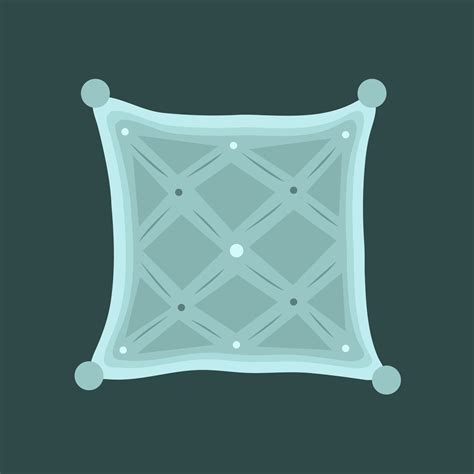 Blue Cushion Pillow Vector Illustration For Graphic Design And